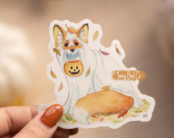 Spooky Ghost Fox Sticker - Etsy