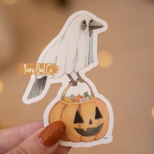 Spooky Ghost Fox Sticker - Etsy