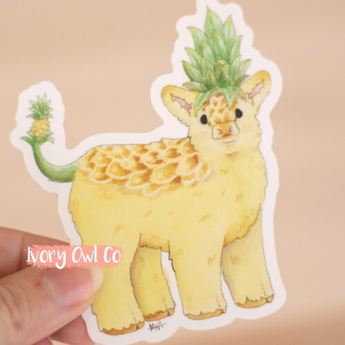 Pineapple Cow Sticker - Etsy