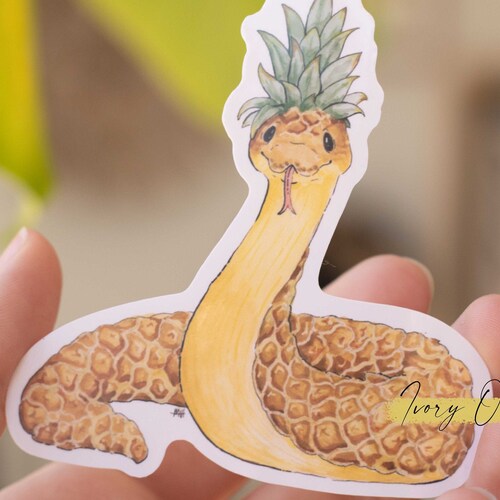 Pineapple Cow Sticker - Etsy