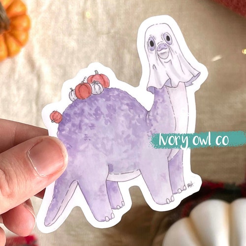 Spooky Ghost Fox Sticker - Etsy