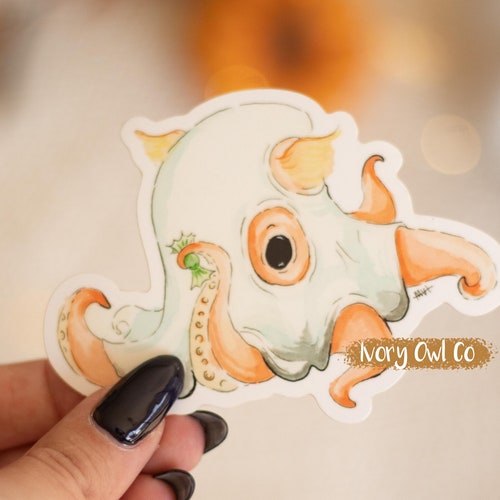 Spooky Ghost Hippo Sticker - Etsy