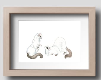 Spooky Ghost Otter Print | Etsy