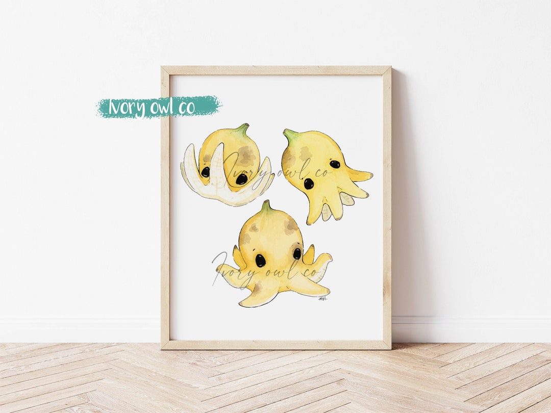 Banana Octopus Print - Etsy