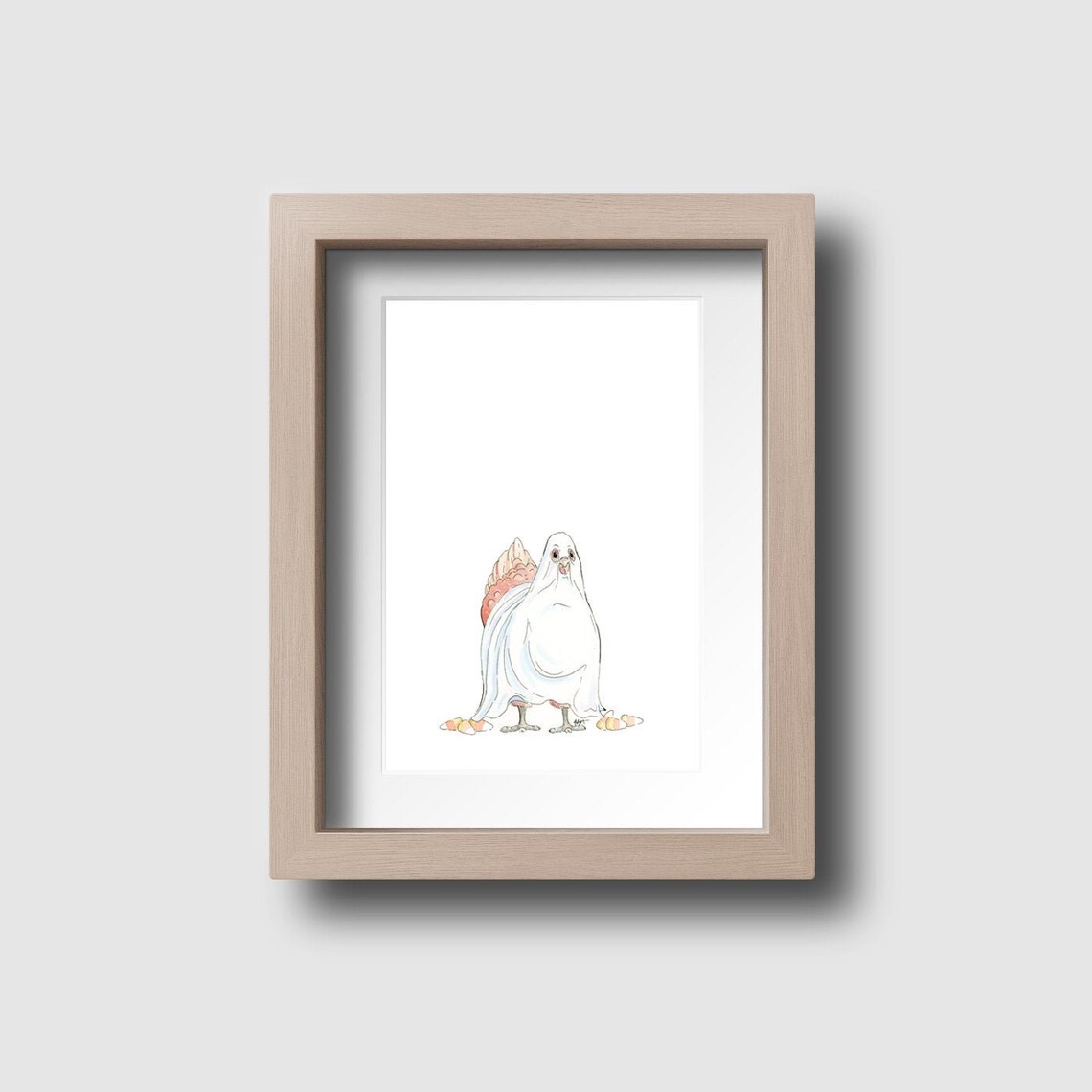 Spooky Ghost Chicken Print - Etsy