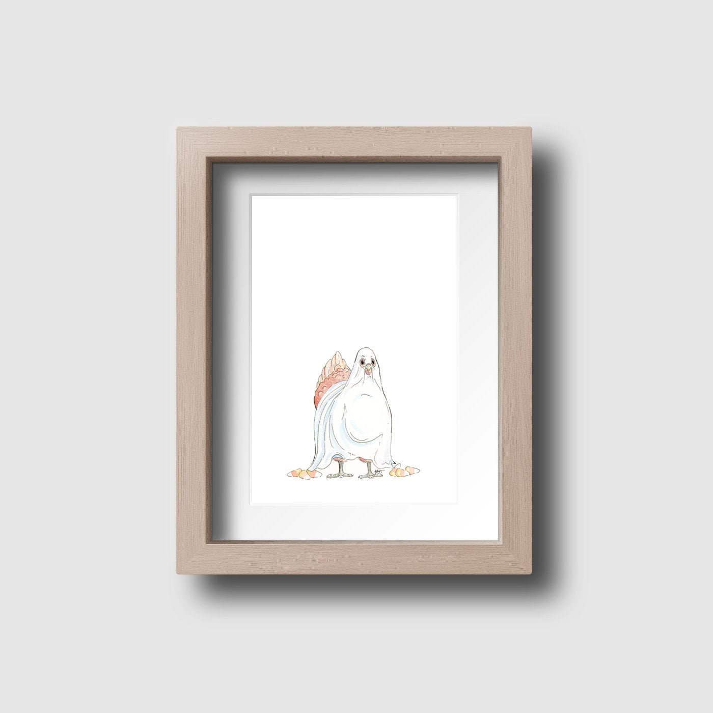 Spooky Ghost Chicken Print - Etsy