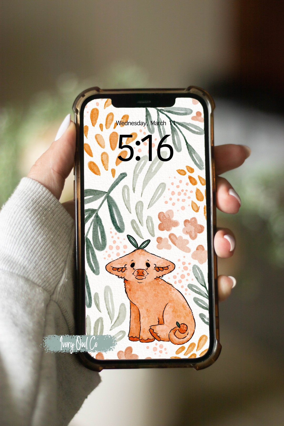 Orange Cow Wallpaper (digital Download) - Etsy