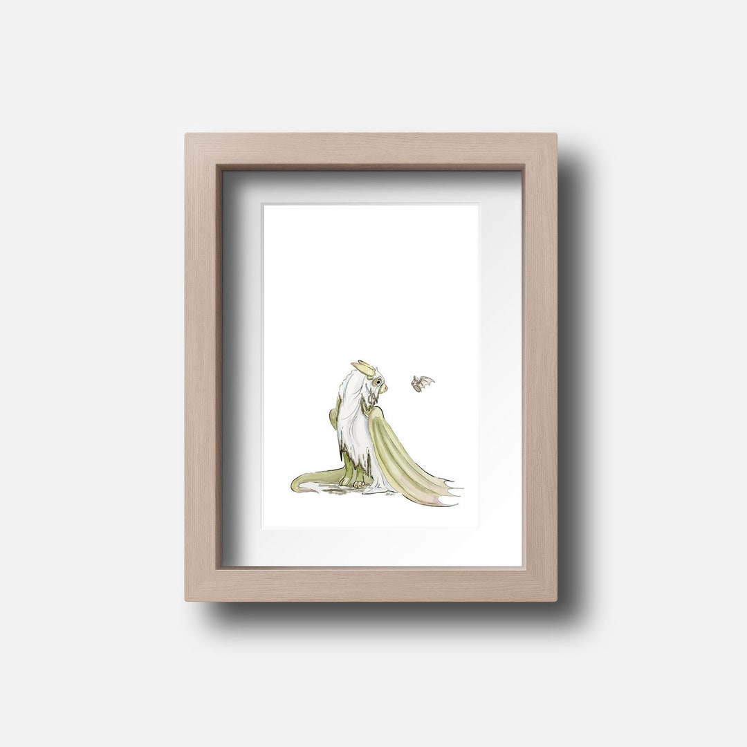 Spooky Ghost Dragon Print - Etsy