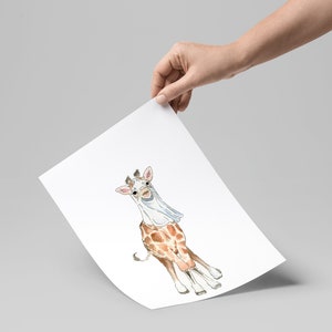 Spooky Ghost Giraffe Print - Etsy