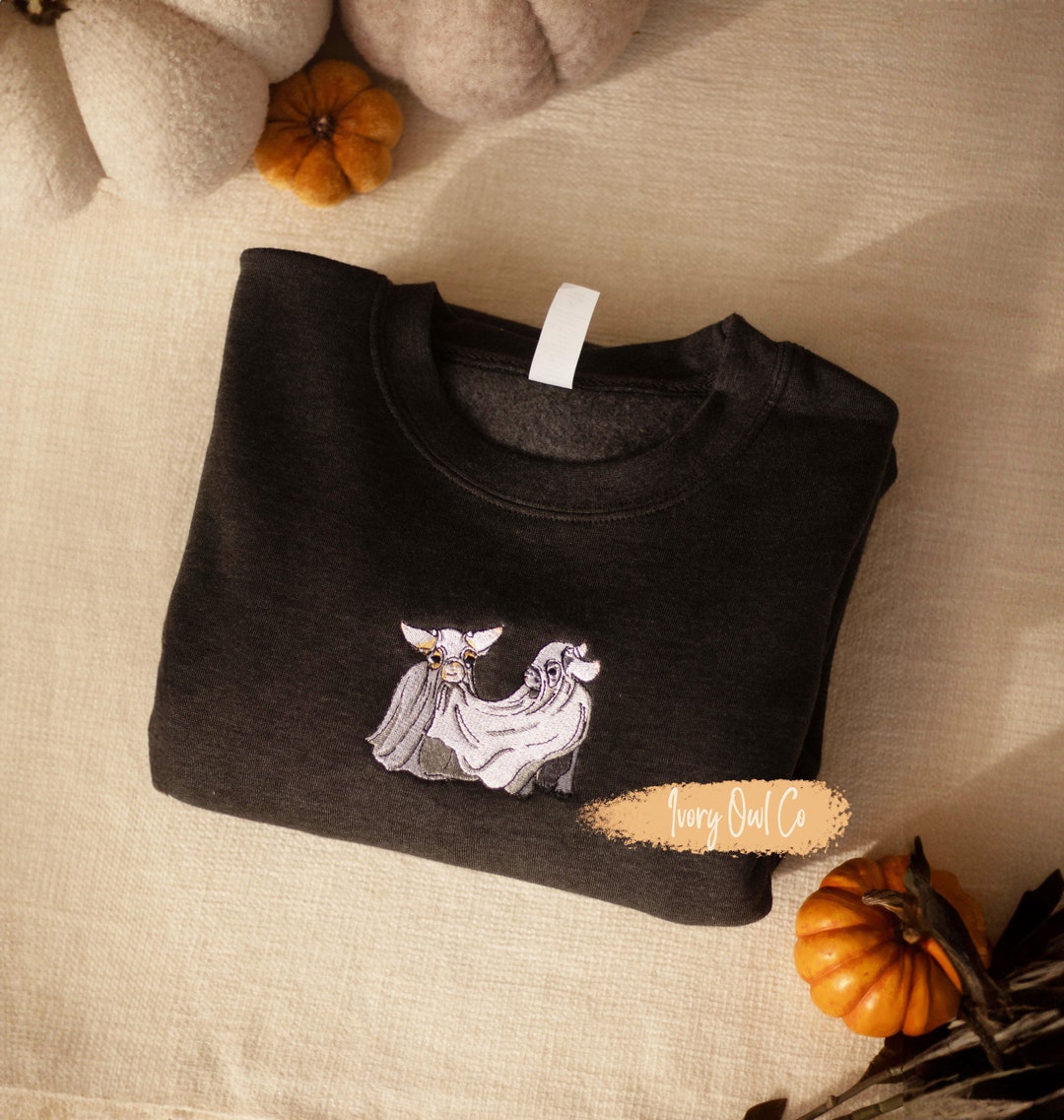 Ghost Goats Embroidered Sweatshirt - Etsy