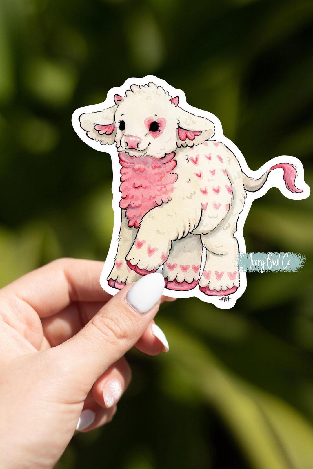 Heart Cow Sticker - Etsy