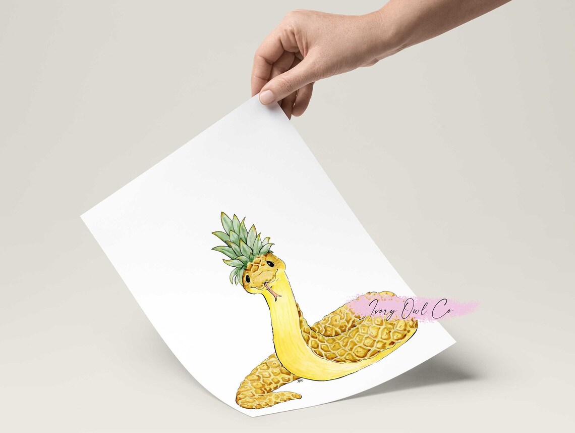 Pineapple Snake Print - Etsy