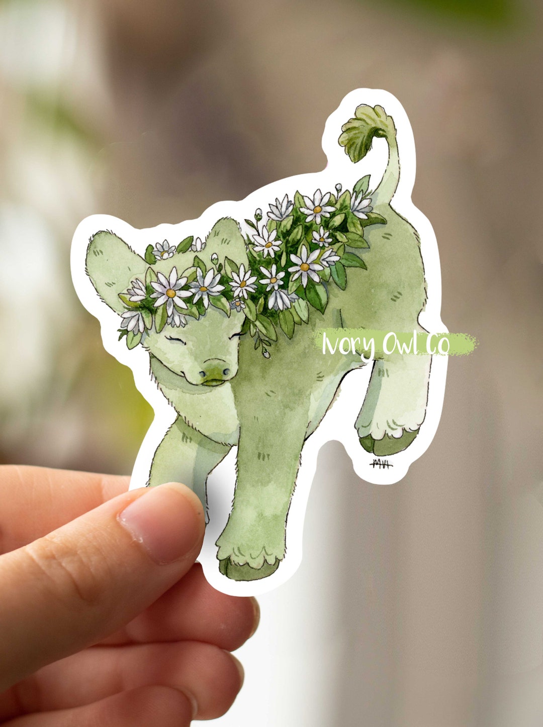 Daisy Cow Sticker - Etsy