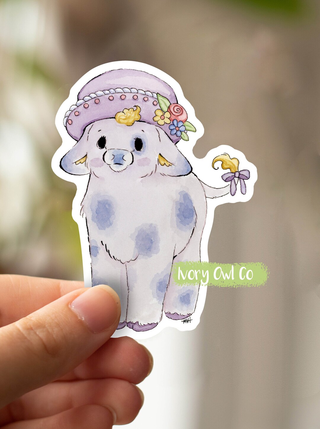 Angel Cake Cow Sticker - Etsy