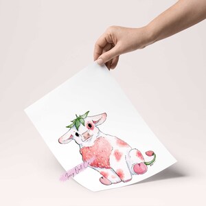 Strawberry Cow Print - Etsy