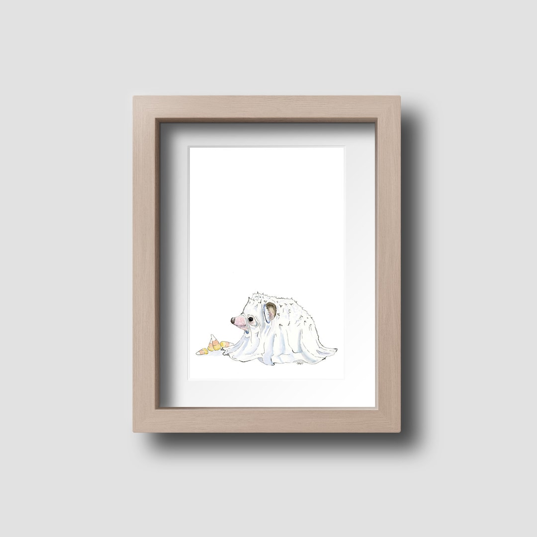 Spooky Ghost Hedgehog Print - Etsy