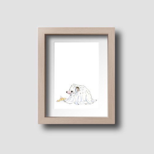 Spooky Ghost Otter Print - Etsy