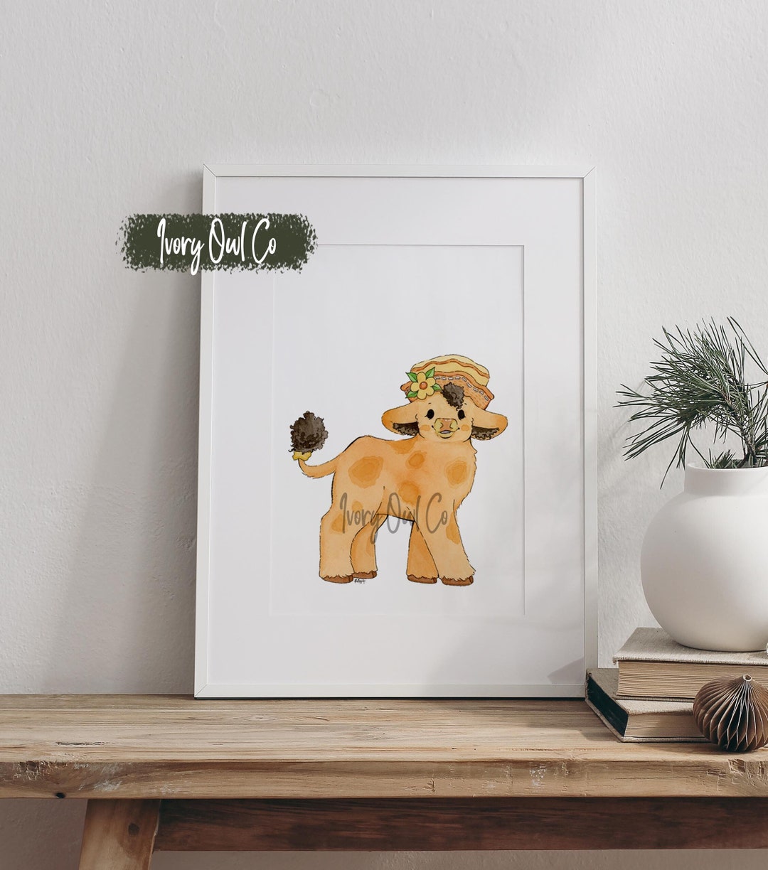 Orange Blossom Cow Print - Etsy