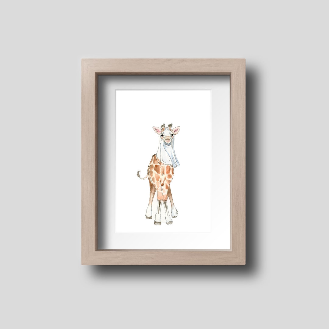 Spooky Ghost Giraffe Print - Etsy