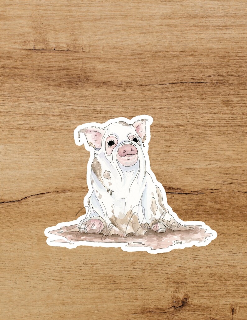Spooky Ghost Pig Sticker | Etsy