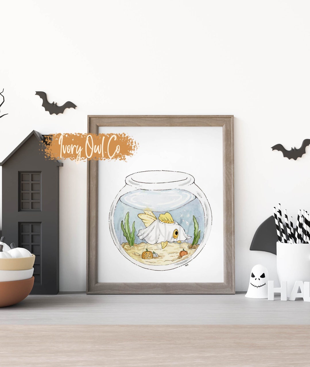 Spooky Ghost Fish Print - Etsy