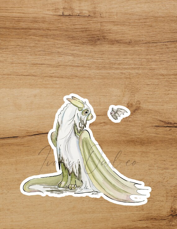 Spooky Ghost Dragon Sticker | Etsy
