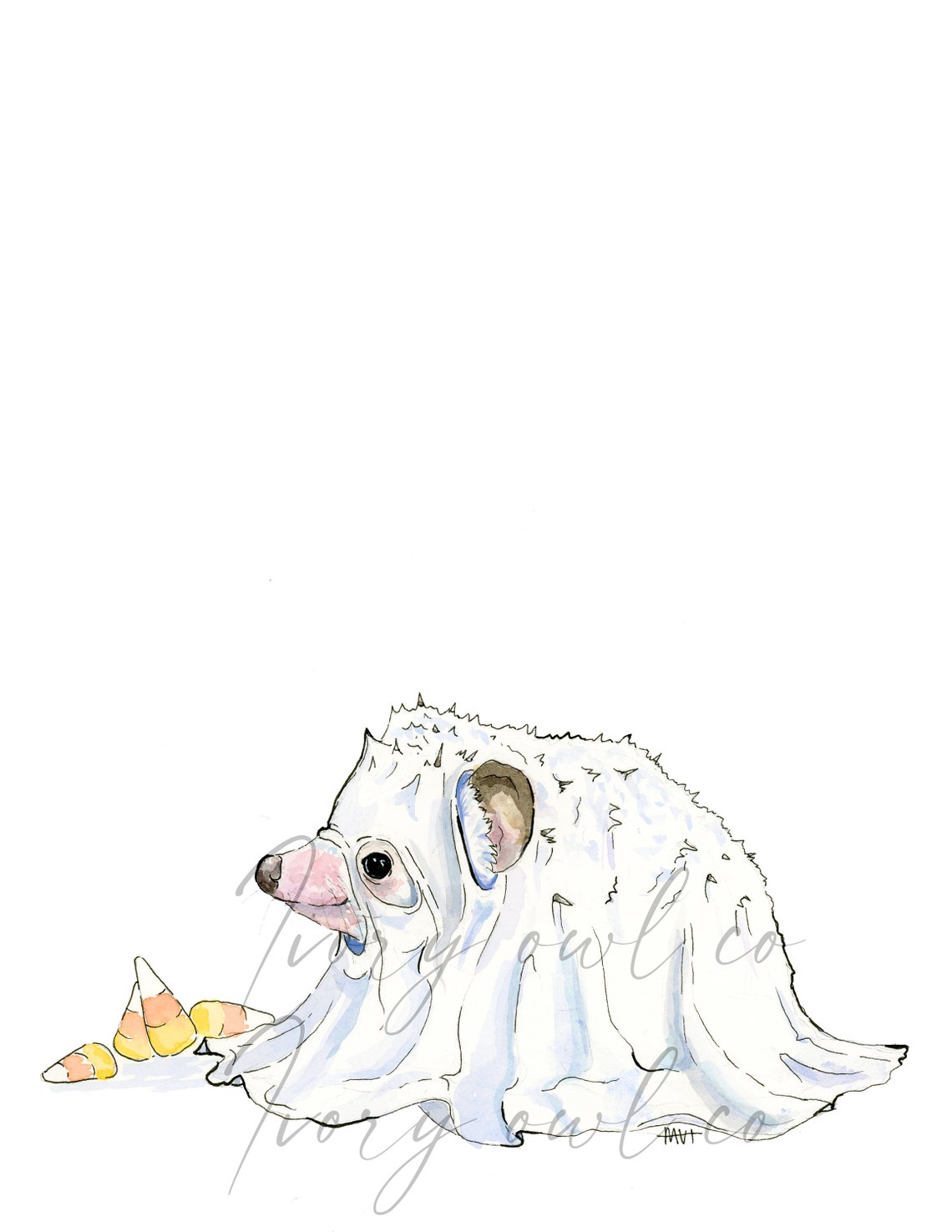 Spooky Ghost Hedgehog Print - Etsy