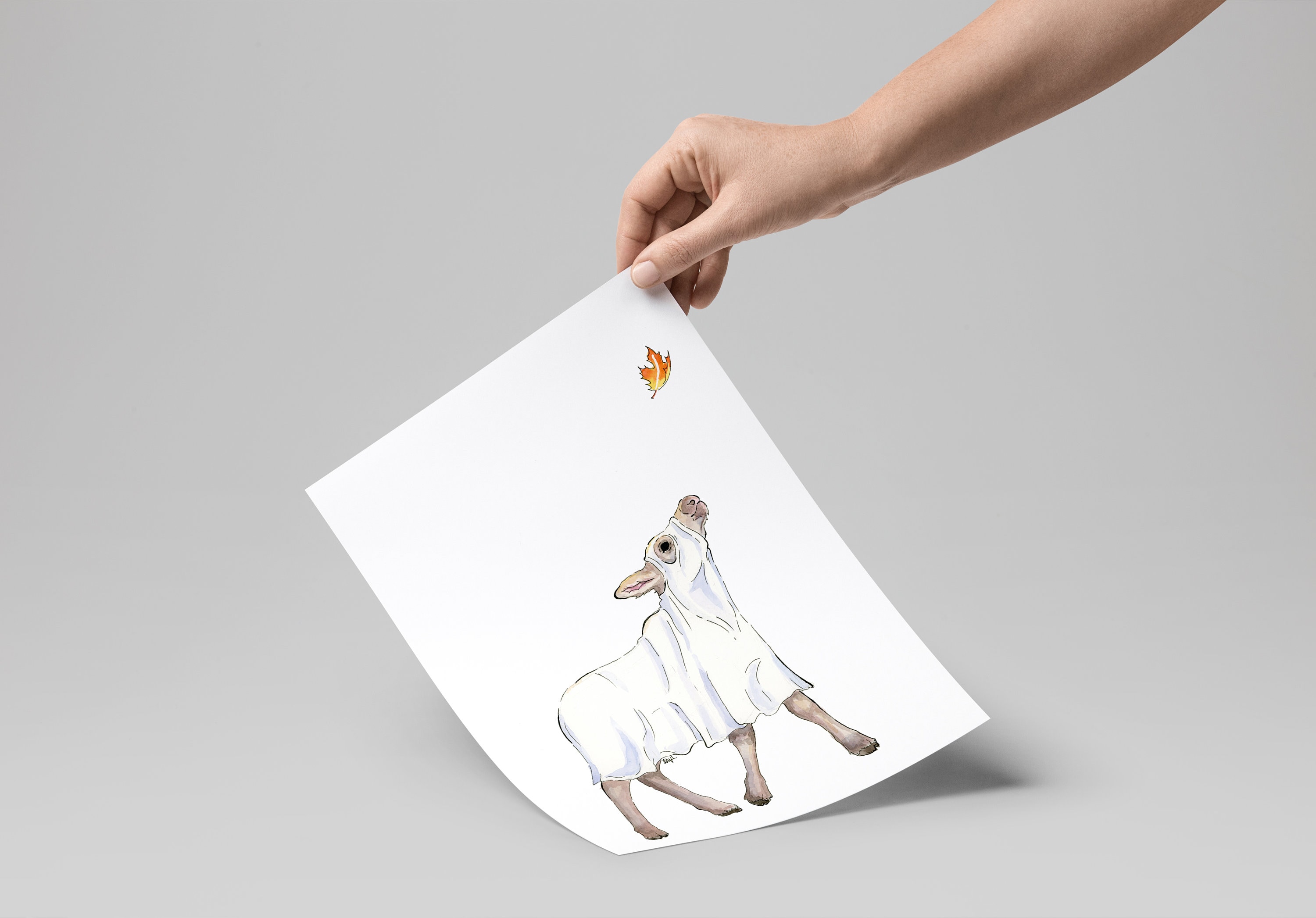 Spooky Ghost Moose Print | Etsy