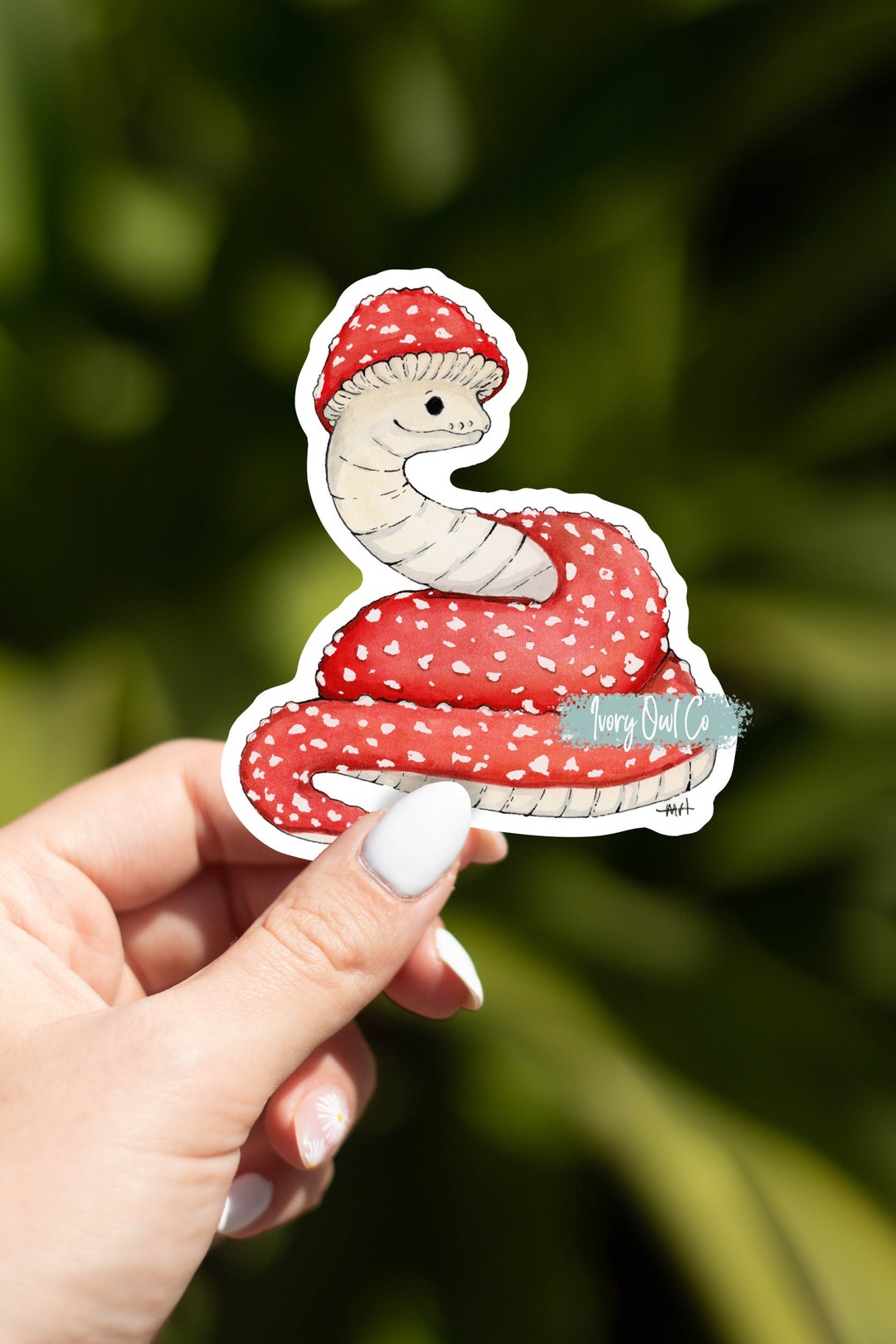 Mushroom Snake Sticker - Etsy
