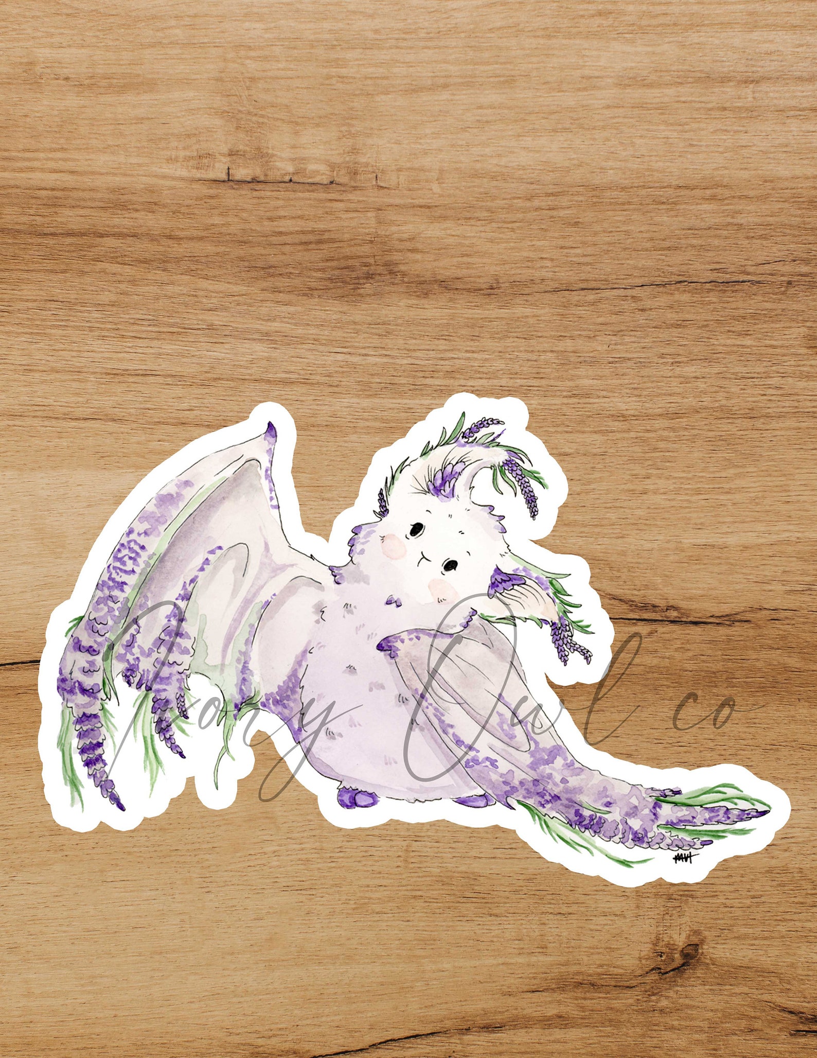 Lavender Bat Sticker | Etsy
