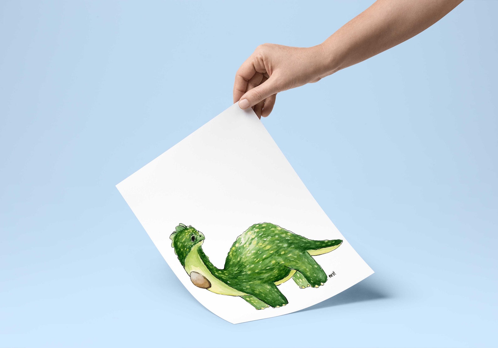 Avocado Dino Print - Etsy