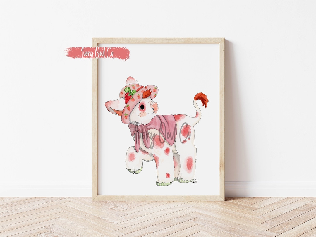 Strawberry Shortcake Cow Print - Etsy