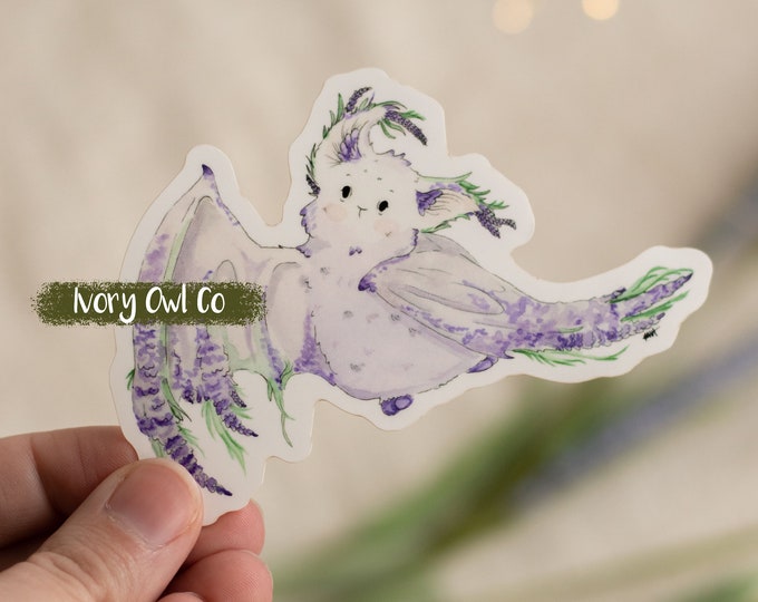 Lavender Bat Sticker - Etsy