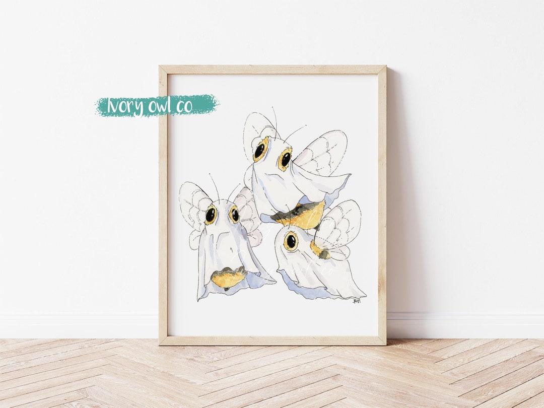 Boo Bees Print - Etsy