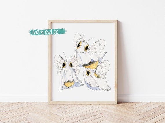 Boo Bees Print | Etsy