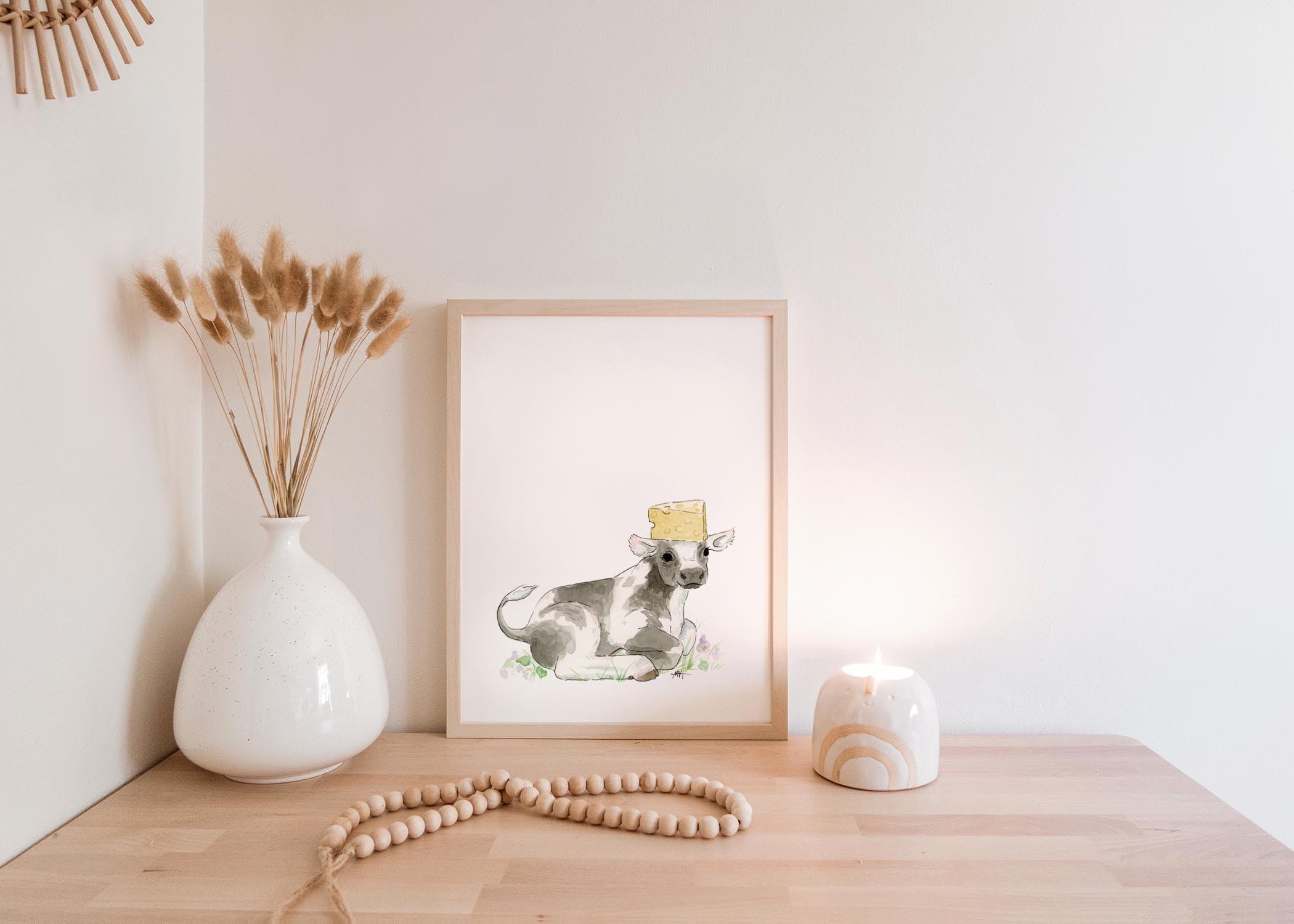 Wisconsin Dairy Cow Print - Etsy