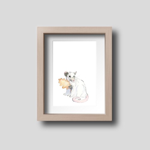 Spooky Ghost Raccoon Print - Etsy