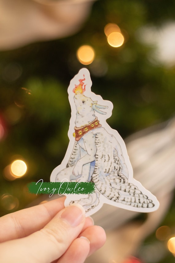 Rudolf the Reindeer Dragon Sticker - Etsy