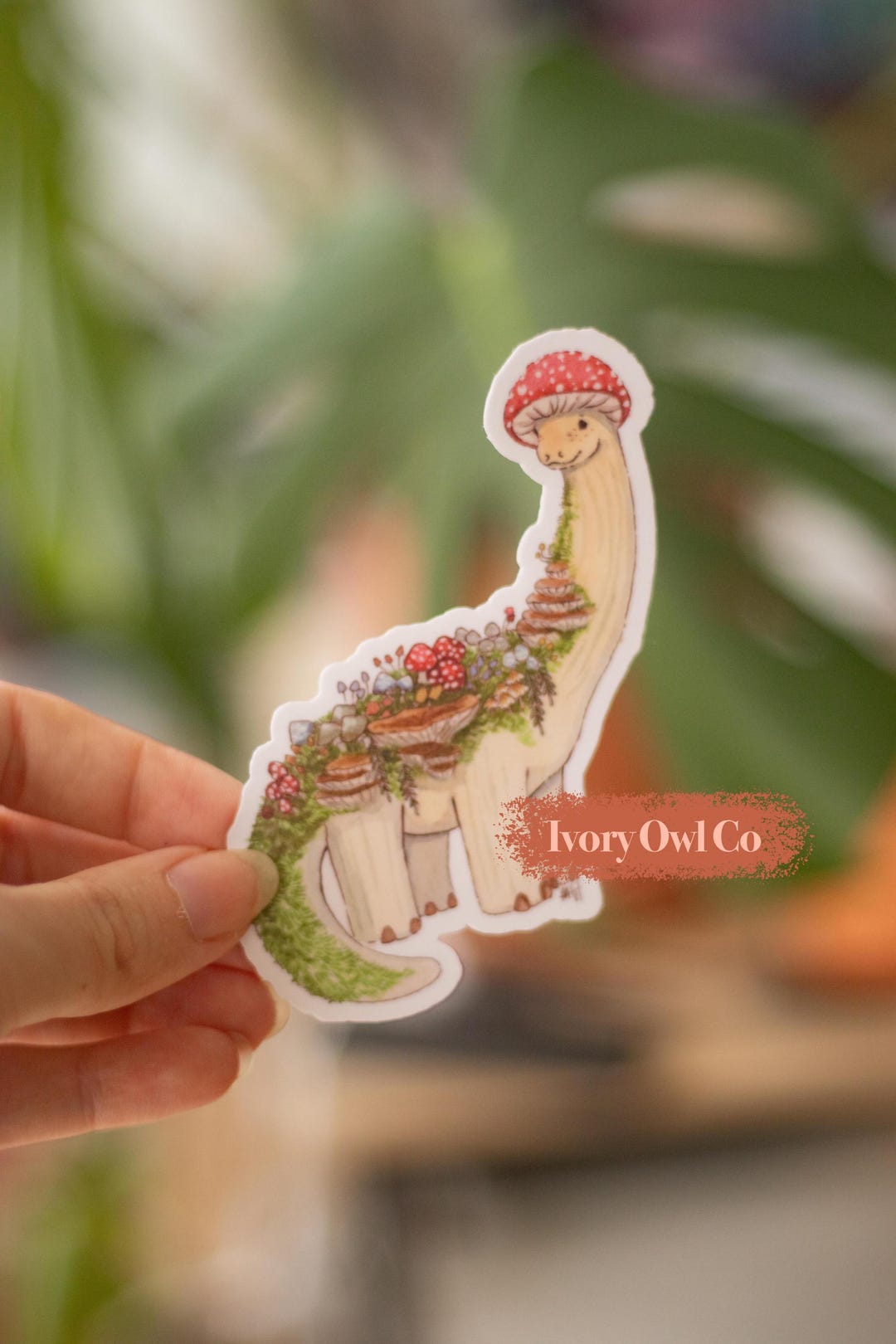 Mushroom Dino Sticker - Etsy
