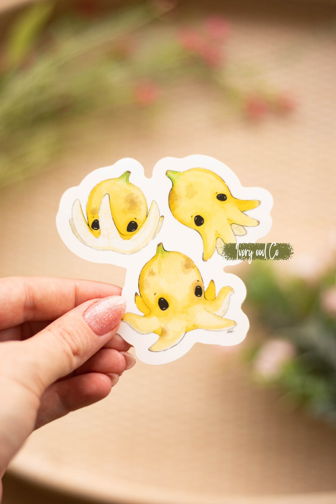 Banana Octopus Sticker - Etsy
