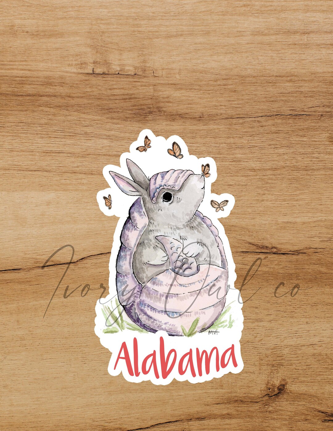 Alabama Armadillo Sticker - Etsy