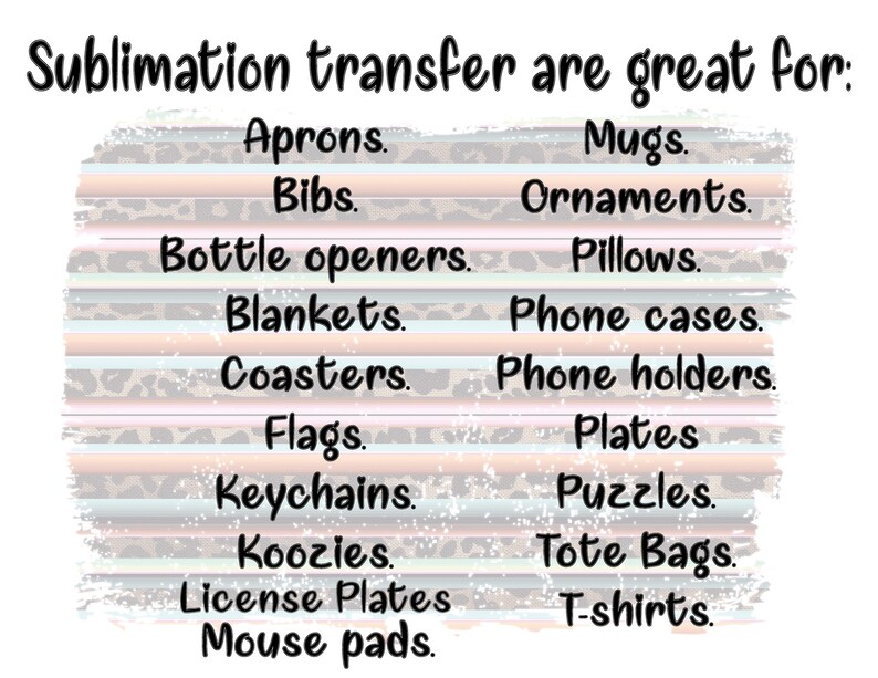 Custom Sublimation Transfers, Custom Sublimation Sheets, You Design We ...