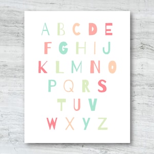 Pastel ABC Printable, Digital Download, Alphabet Printable, Pastel ...