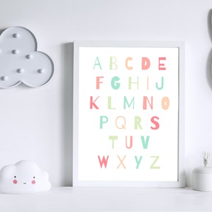 Pastel ABC Printable, Digital Download, Alphabet Printable, Pastel ...