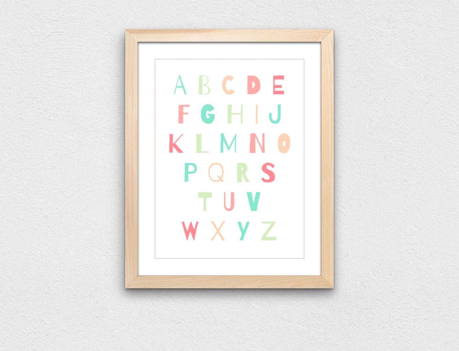 Pastel ABC Printable, Digital Download, Alphabet Printable, Pastel ...