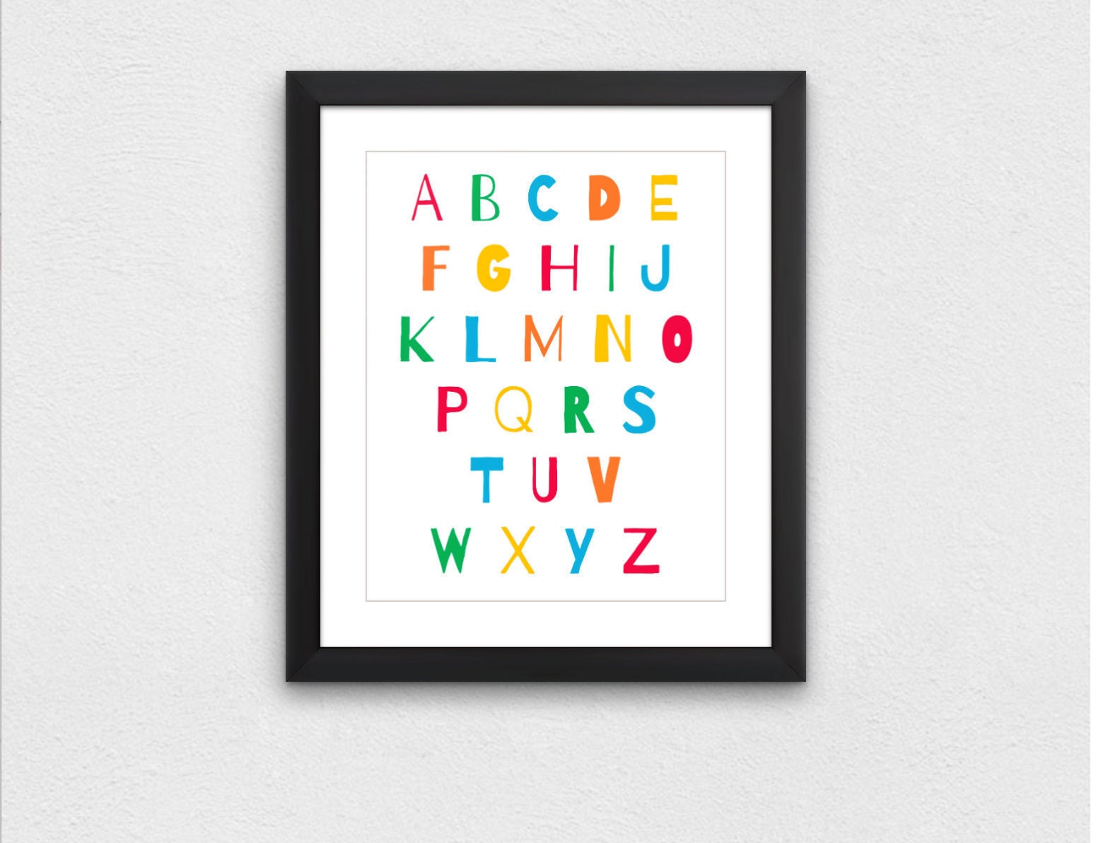 Colorful ABC, Bright Alphabet Printable, Instant Print, Nursery Print ...