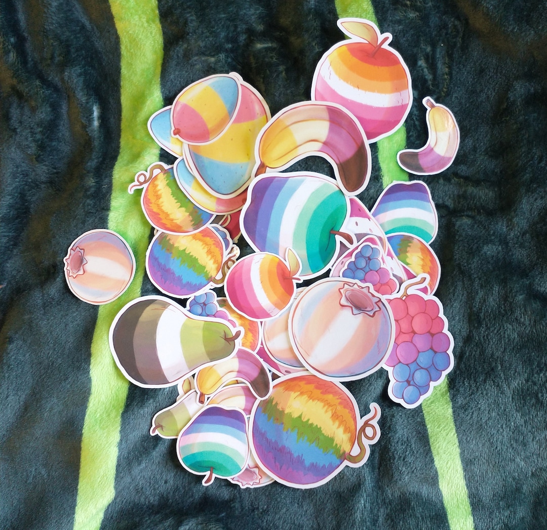LGBTQ+ Pride Fruit Stickers - Etsy