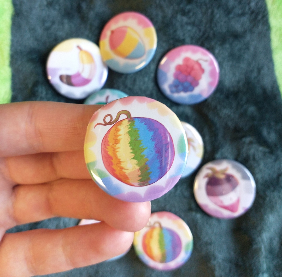 LGBTQ+ Pride Fruit Pins - Etsy
