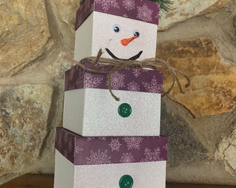 Snowman Box - Etsy