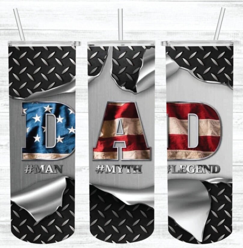 Father's Day Sublimation Tumbler MAN MYTH LEGEND - Etsy